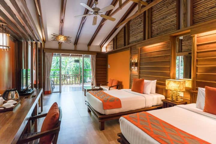 Wooden Deluxe Room, 36sqm - River Kwai - Sai Yok