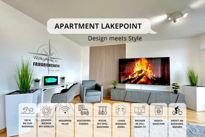Apartment Lakepoint - 100 M Bis Zum Bodensee - Friedrichshafen