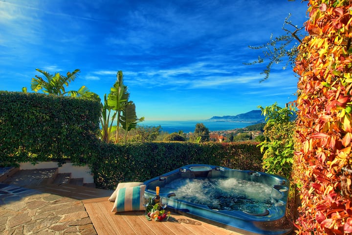 Bilocale Con Piscina, Jacuzzi, A/c, E-bike E Wifi - Bordighera