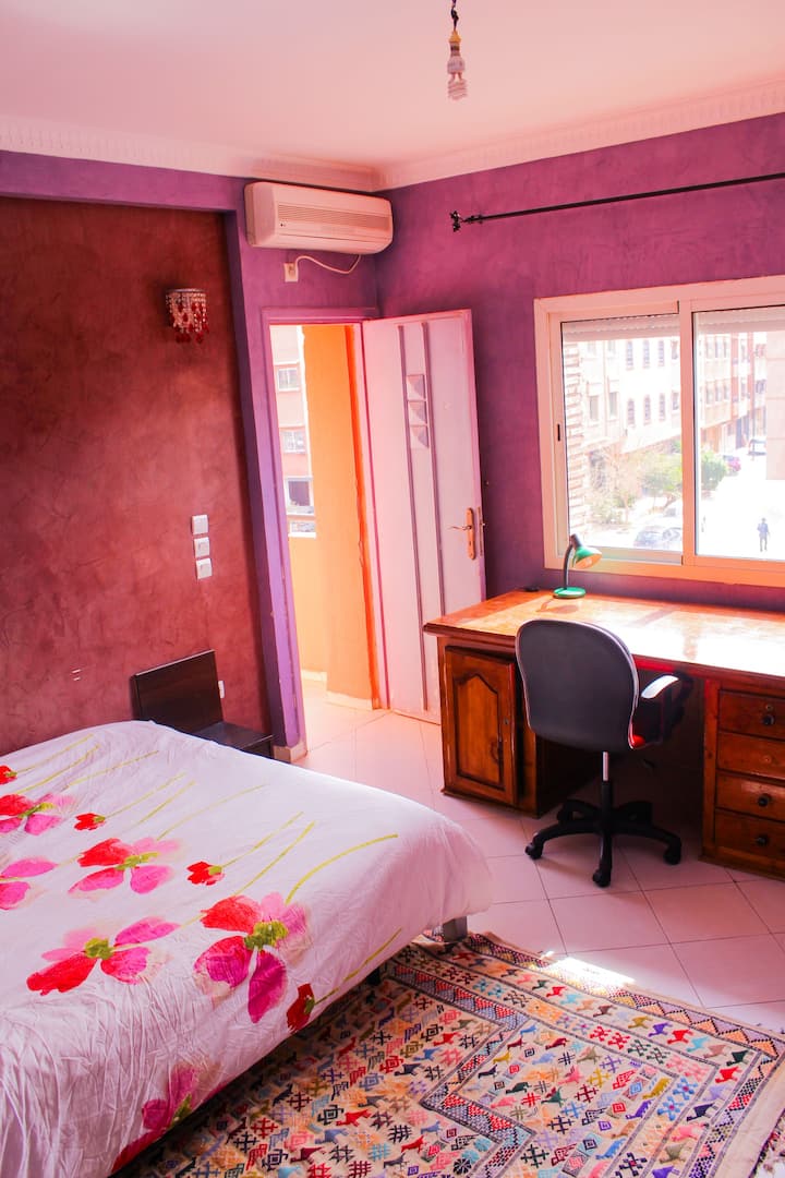 Cozy Appart / Balcony/air Conditioning/wifi - 마라케시