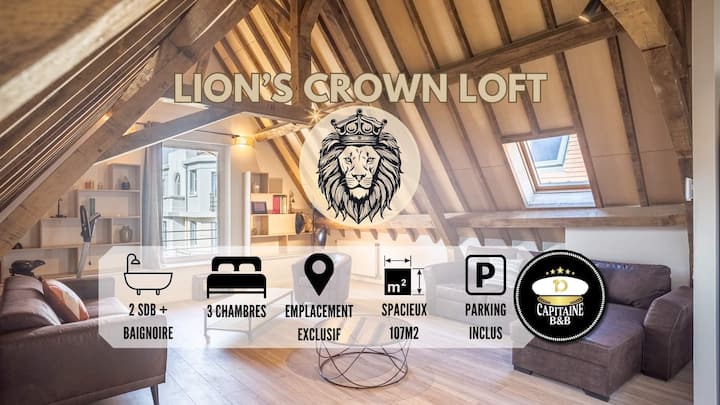 'Lion's Crown' Loft - Hypercentre - 6 Pers. - Ibis budget Troyes Est