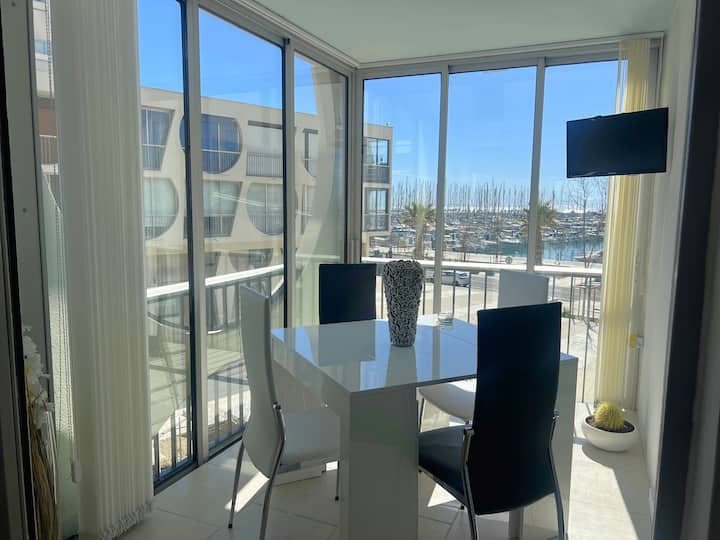 T2 Climatisé Avec Vue Sur Le Port + Parking ! - La Grande-Motte