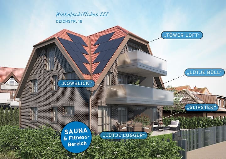 Exklusive Penthouse-wohnung Mit 2 Sz Und Meerblick - Juist