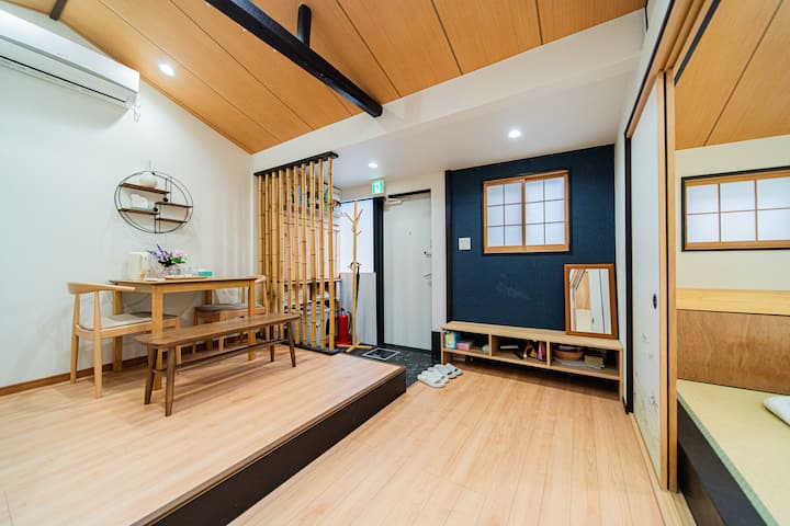 【夏様・賀陽御所】四条大宮駅・大宮駅徒歩4分｜一棟貸し2寝室｜3名可｜バス・トイレ別｜買い物便利 - Kyoto