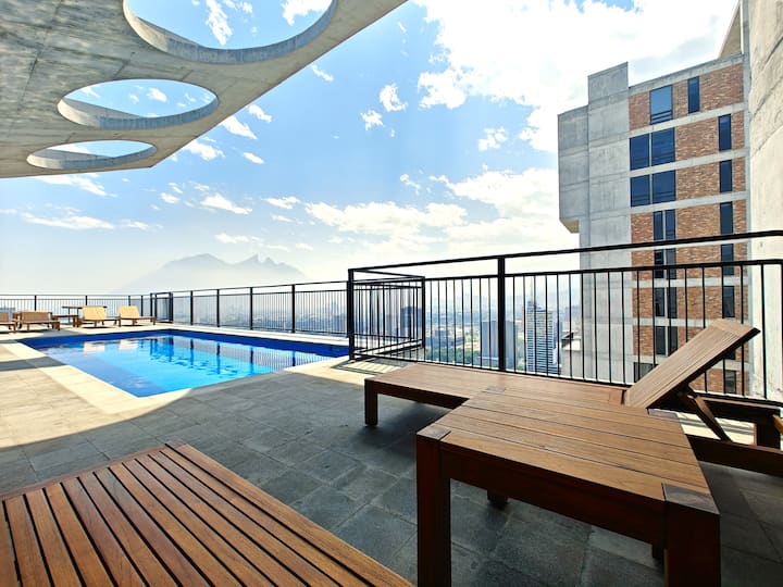 New Modern Loft @ Downtown Mty W/pool + Gym + Ac - Monterrey