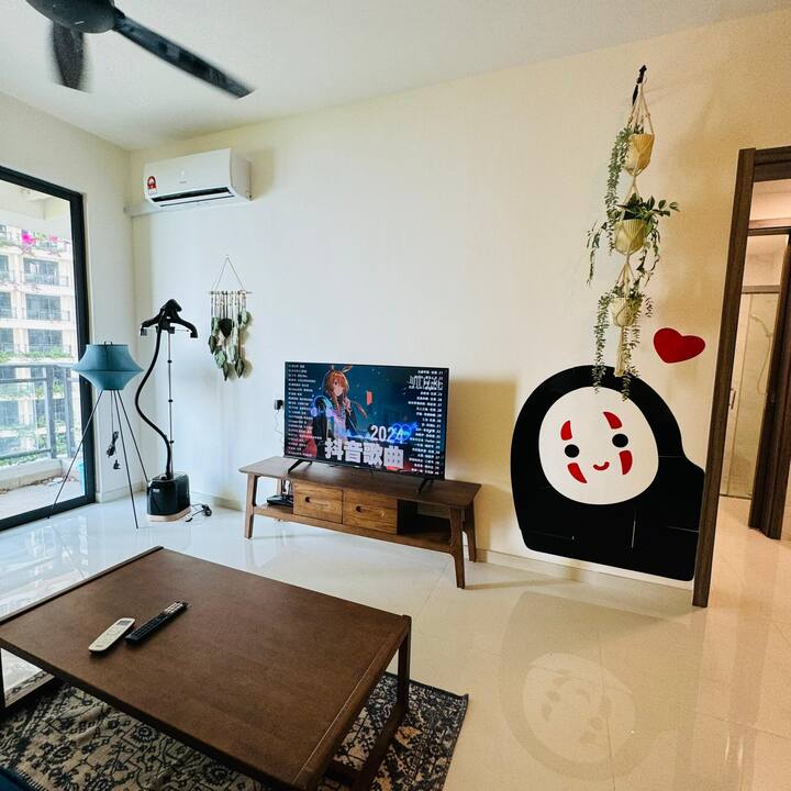 Seaview 2b1r Cozy Condo Forest City - Kukup