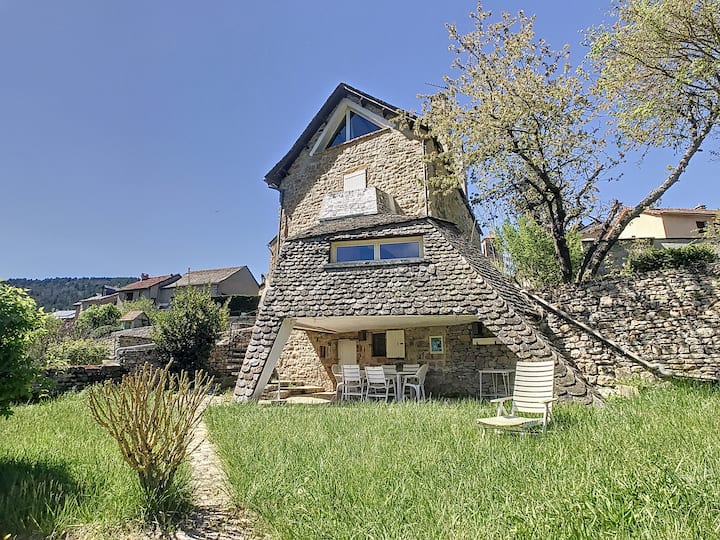 Authenticité, Jardin, Terrasse Et Vue - Sainte-Énimie