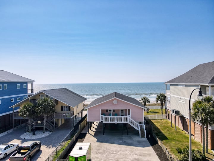 Oceanfront/sleeps 14/cherry Grove/golfcart/hottub - Cherry Grove Beach, SC