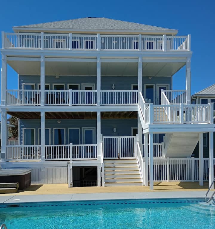 Oceanfront 9 Bdrms With Pool And Hot Tub - Carolina Beach, NC