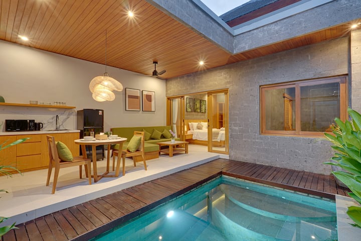 Honeymoon 1br Villa Umahera 4 Near Pererenan Beach - Bali