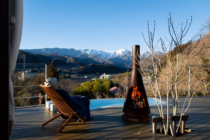 谷川岳を望むフィンランド式サウナ付きプライベートヴィラ「Mooska De Stuben」 - 누마타시