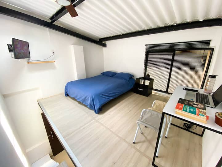 Mini Loft Tranquilo Con Baño Y Cocina Privada - Cali
