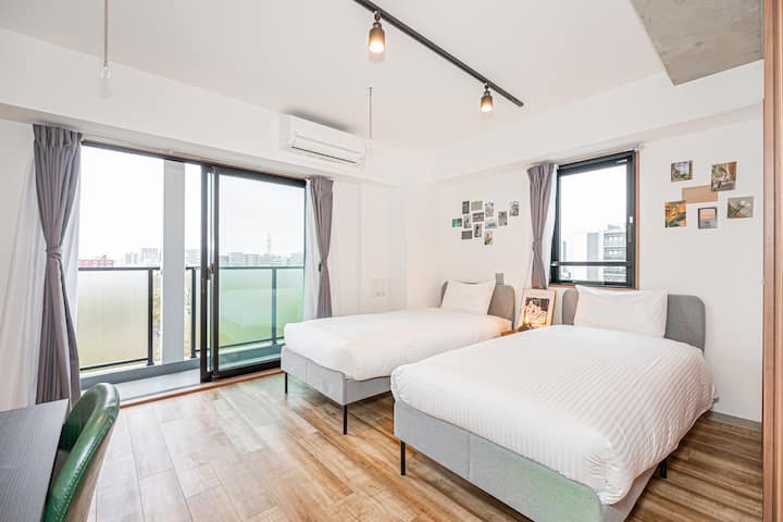 新房限时促销！全新1k公寓-601：电梯/2单人床/洗衣机/电视/浴室烘干/wifi/东武晴空塔线 - Tokyo