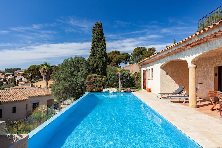 Villa Paisible, Piscine & Vue Baie De Bandol - Bandol