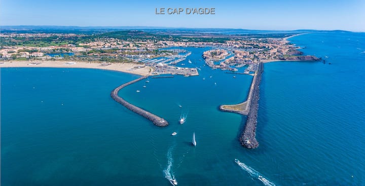 Port Brescou, T2 Au Centre Port, Clim Et Parking. - Agde