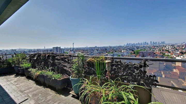 Appart à 15 Min. De Paris - Vue Pano & Terrasse - Asnières-sur-Seine