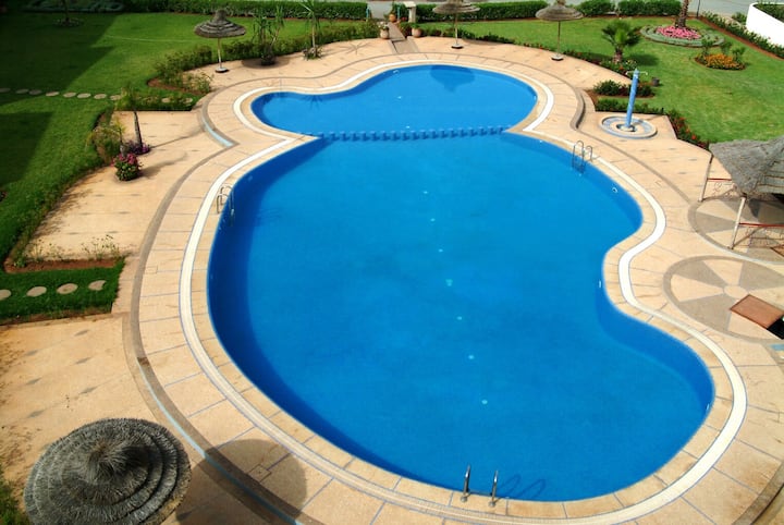 Bel Appartement Vue Sur Piscine à Cote La Plage - Mohammedia