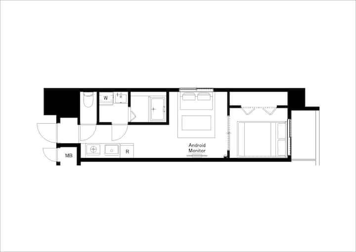 大阪駅まで1駅/2023年築の綺麗なお部屋/静かで穏やかなエリア Curasion大淀中e05 - Osaka