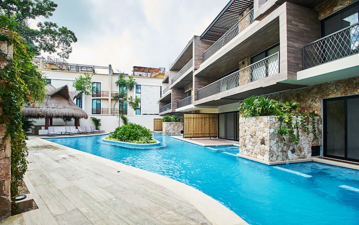 Homely & Equipped 2br W/swim-up Pool In Aldea Zama - Tulum