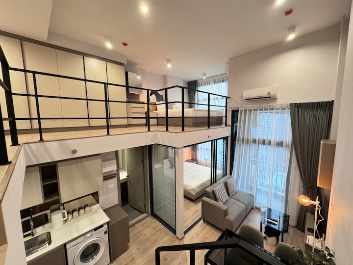 Loft 2 Bed /Free Pool Gym /Mrt/center Rama 9 - Bangkok