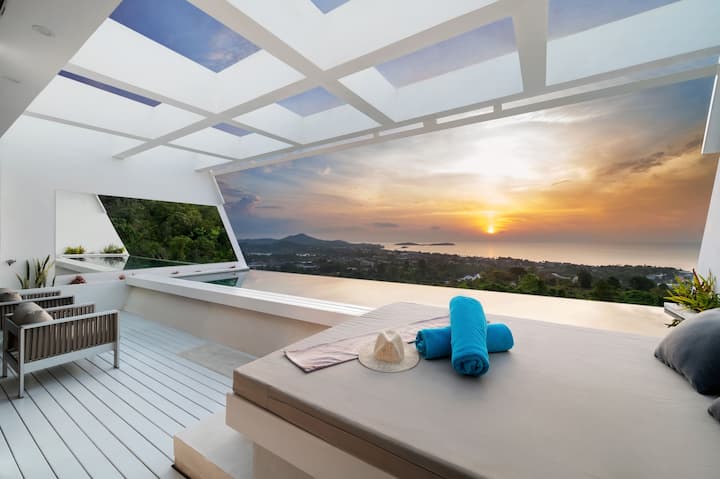 Central Villa With Mountain & Sea View - Koh Samui