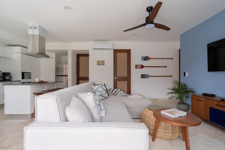 Bliss Cove: Pga Golf&beach Oasis Wifi/ Swpool/gym - Akumal