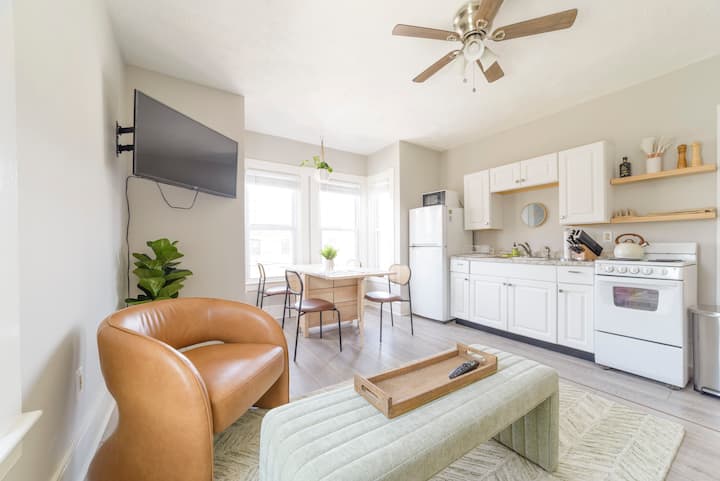 King Bed | Downtown Suite | Port City Stays - Dover, NH