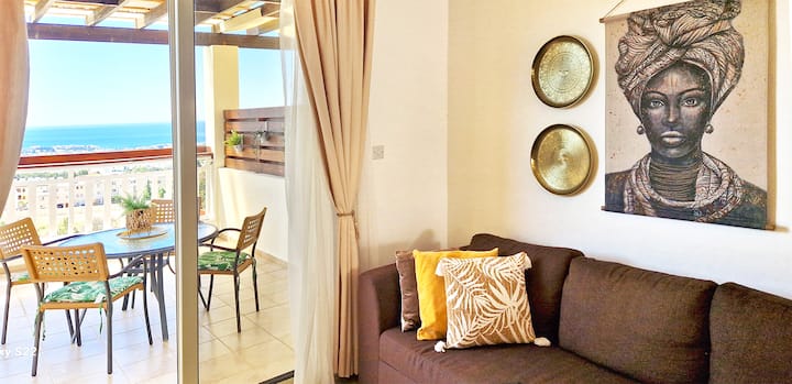 “Africano”panoramic Apt With Sea View Balcony&pool - Пейя