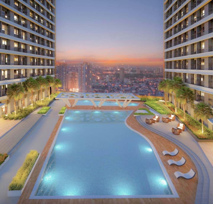 𝐍𝐄𝐖 Edsa Premier Condo (Pool/wifi/netflix/parking) - Pasig