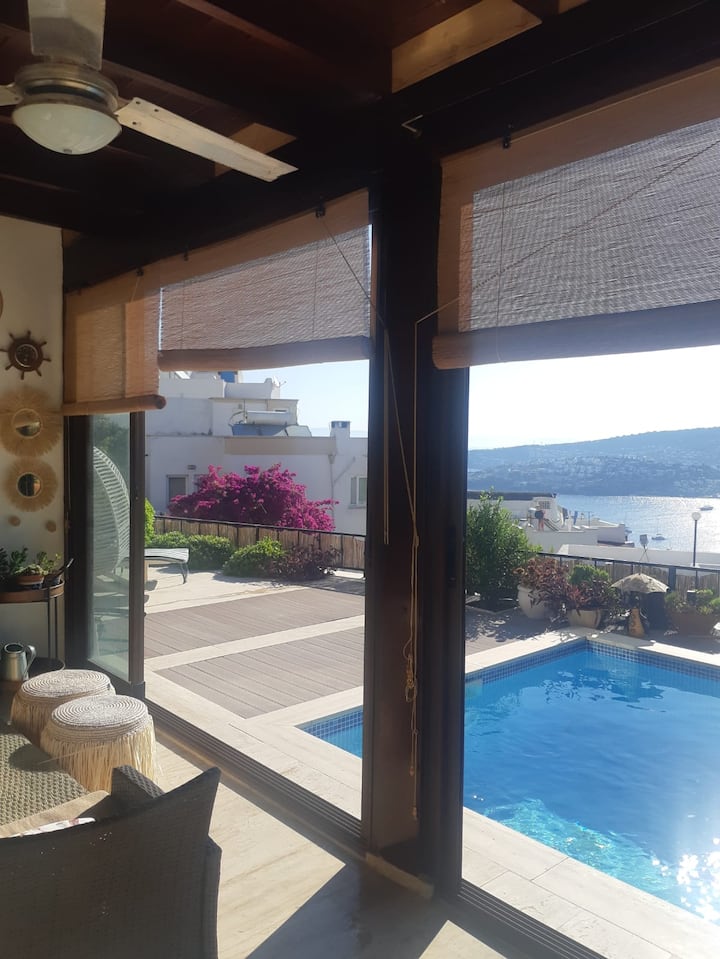 Bodrum Villa Gündoğan Eşsiz Manzaralı öZel Havuzlu - Gündoğan