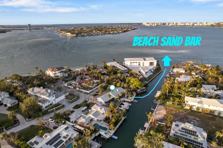 31 Siesta Key Waterfront With Hidden Beach Sandbar - 薩拉索塔