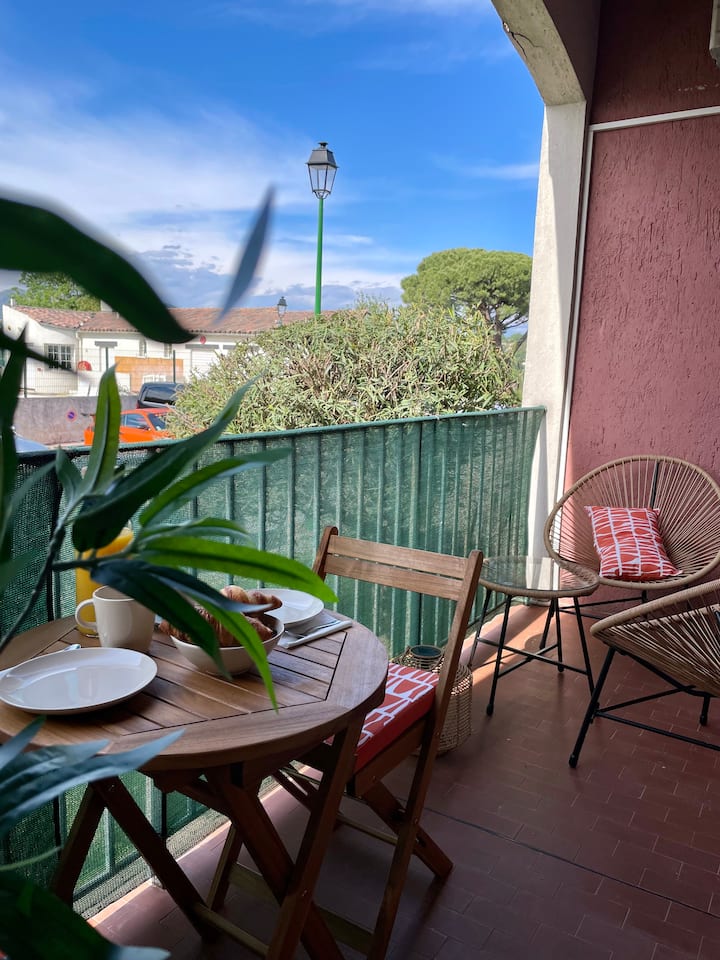 Studio Climatisé - Parking Privé - Piscine - Villeneuve-Loubet