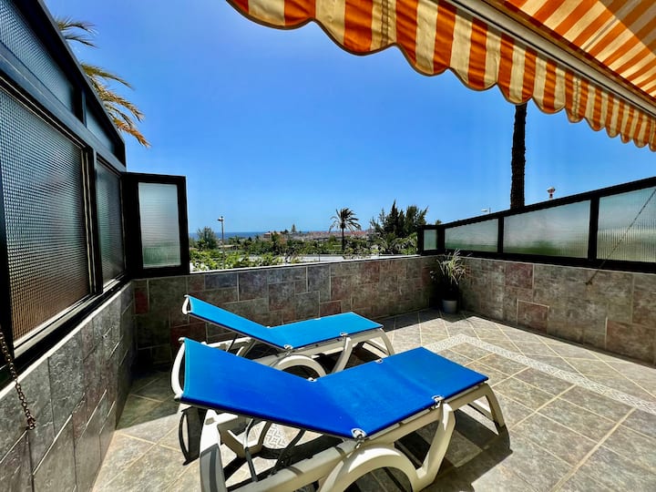 Monte Rojo Oceanview Apartment With Heated Pool - Maspalomas