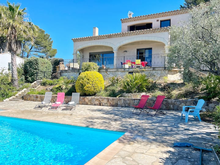Grande Villa Avec Piscine Vue Mer - Sanary-sur-Mer