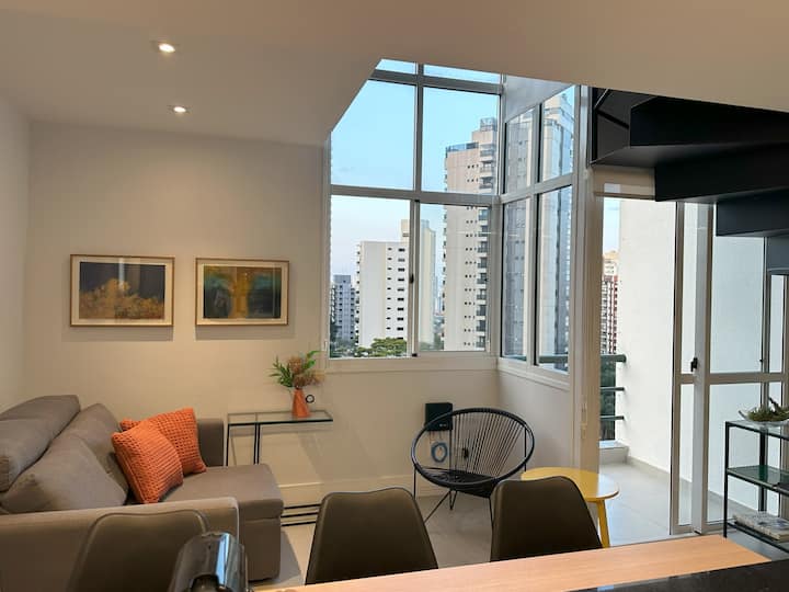 Cozy And Stylish Loft - Splendid View - São Paulo