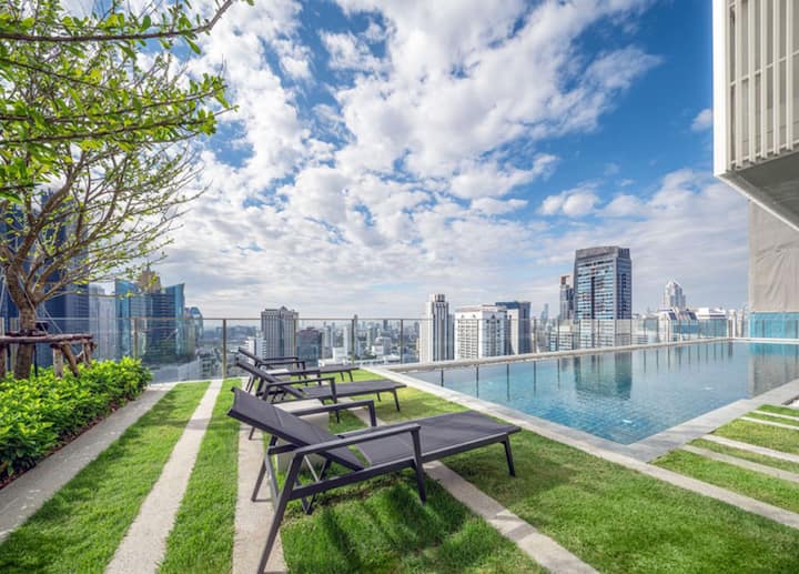 Bts Asoke  现代高层 2bed 2 Bath 70平 - Bangkok