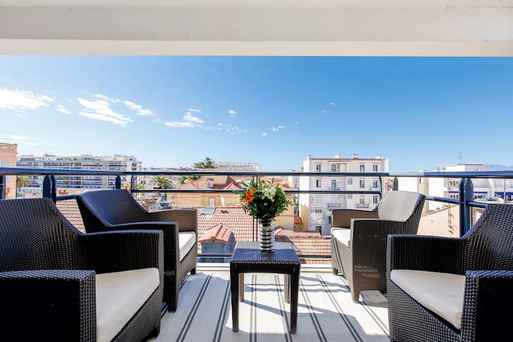 Hypercentre T3 Parking Terrasses - Plage de Cannes