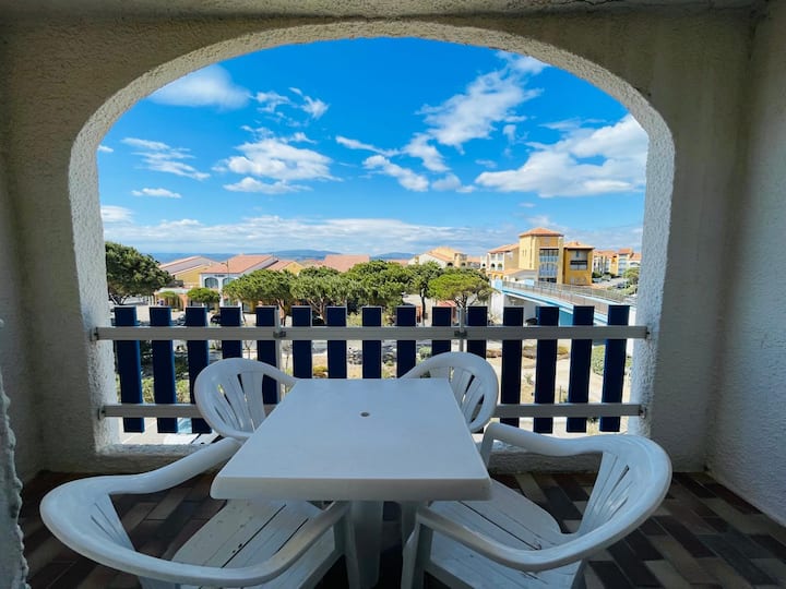 Studio 4 Pers Plage -Piscine - Terrasse - Parking - Le Barcarès
