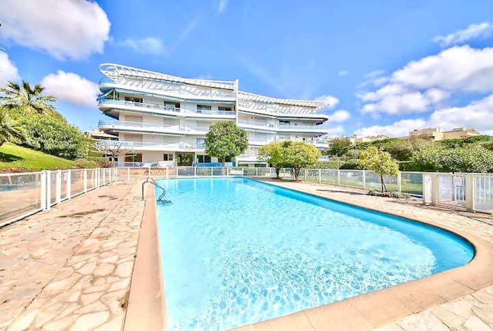 Superbe T3 Résidence Piscine/garage/clim Et Plages - Juan-les-Pins