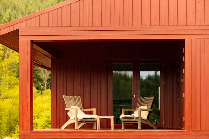 Luxury One Bedroom Cabin, Outdoor Woodfired  Bath. - Dunkeld