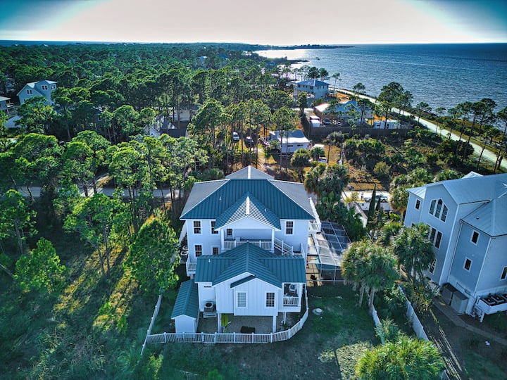 Elevator! Pool! Bay View! Sleeps 16! Huge Home! - St. George Island, FL