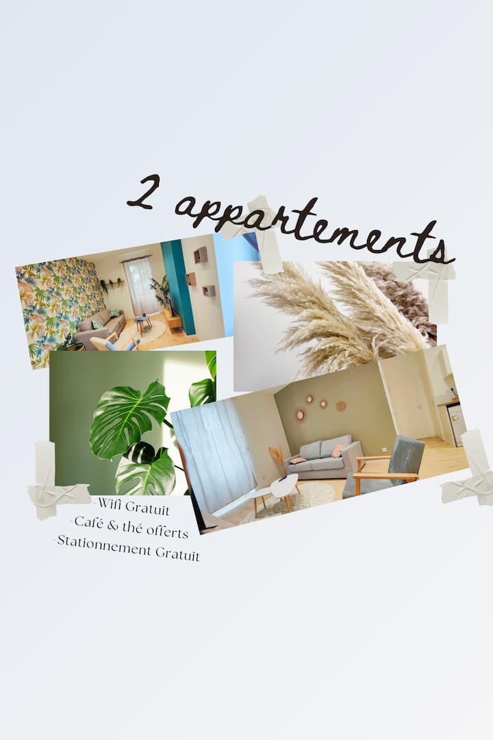 2en1 Exotique : 6 Pers,parking,check-in 24/24,wifi - Clermont-Ferrand