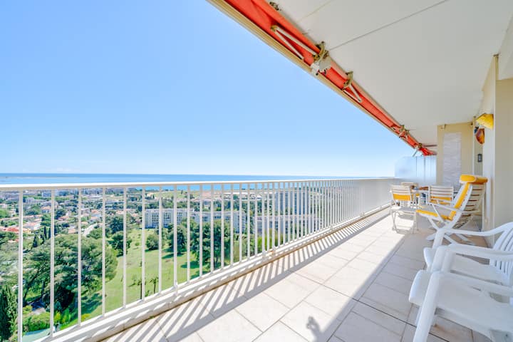 Spacieux Appartement Vue Mer Et Montagne - Cagnes-sur-Mer