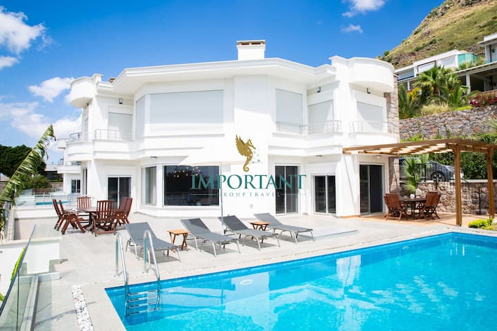 Bd4123 5bedroomed Villa With Pool And Sea View - Turgutreis