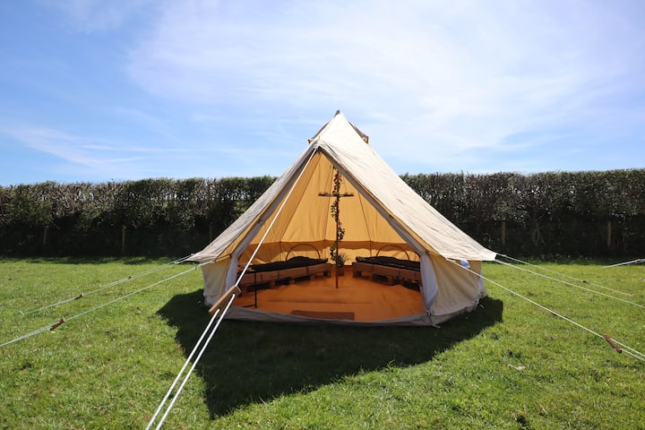Glamping Bell Tent In Cornwall, Rescorla Retreats - St Austell