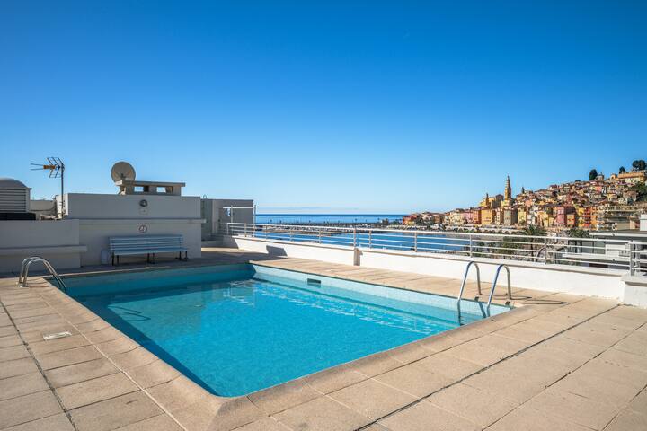 Rocamare - Piscine Toit Terrasse- Parking Privé - 멍똥
