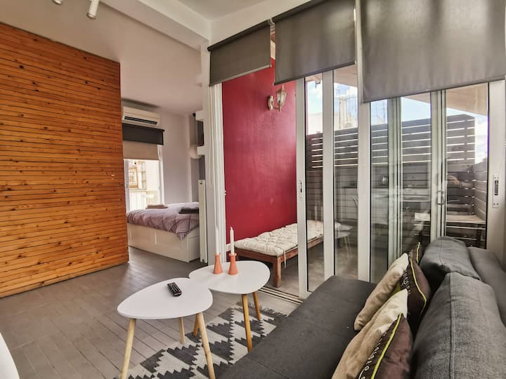 Design Penthouse 100m To Metro, Cozy Terrace - Atenas