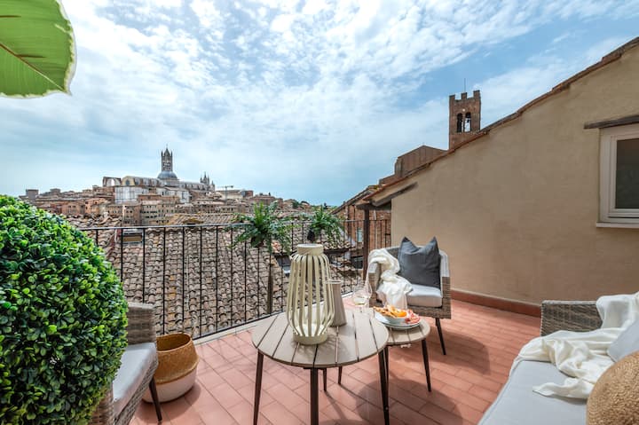 Affitti Brevi Siena - Terrazza Con Vista Città - Sienne