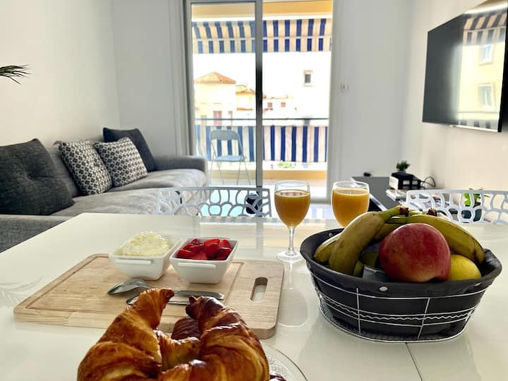 Apartment (F4) 3 Bedrooms 3-min To Beach - Cannes