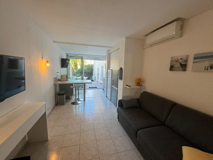 Gd Studio Rénové Tt Confort Rdc/jardin/wifi/clim - Agde